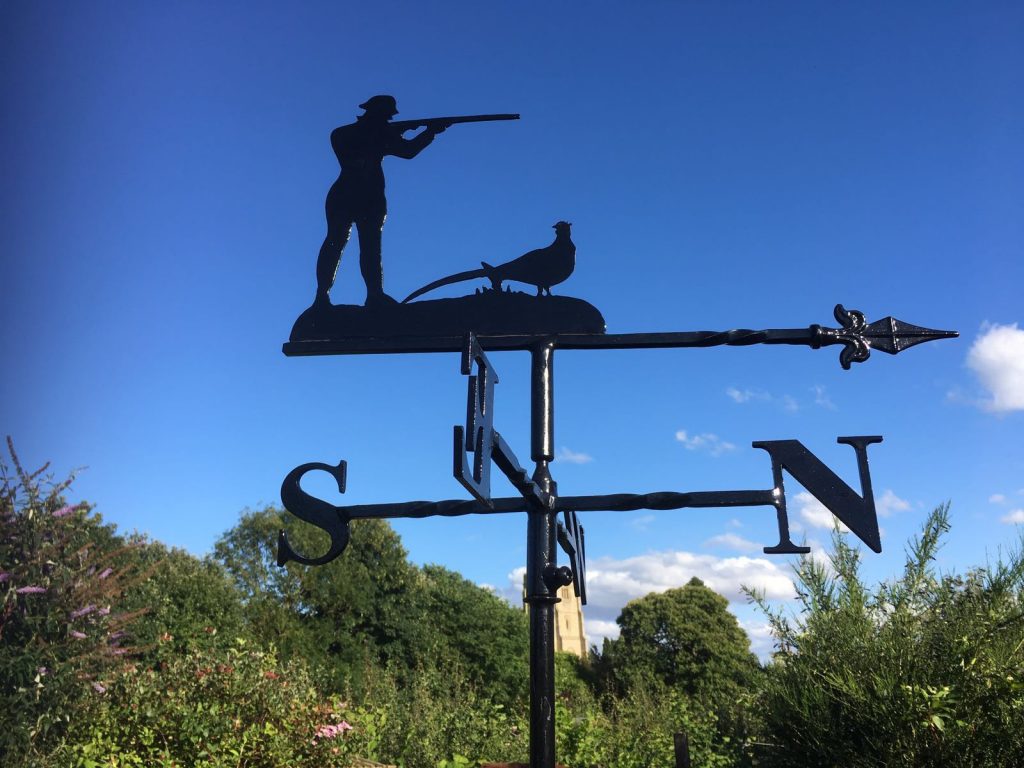 Shooter with Pheasant Weathervane - Chris Clarke Weathervanes Online UK
