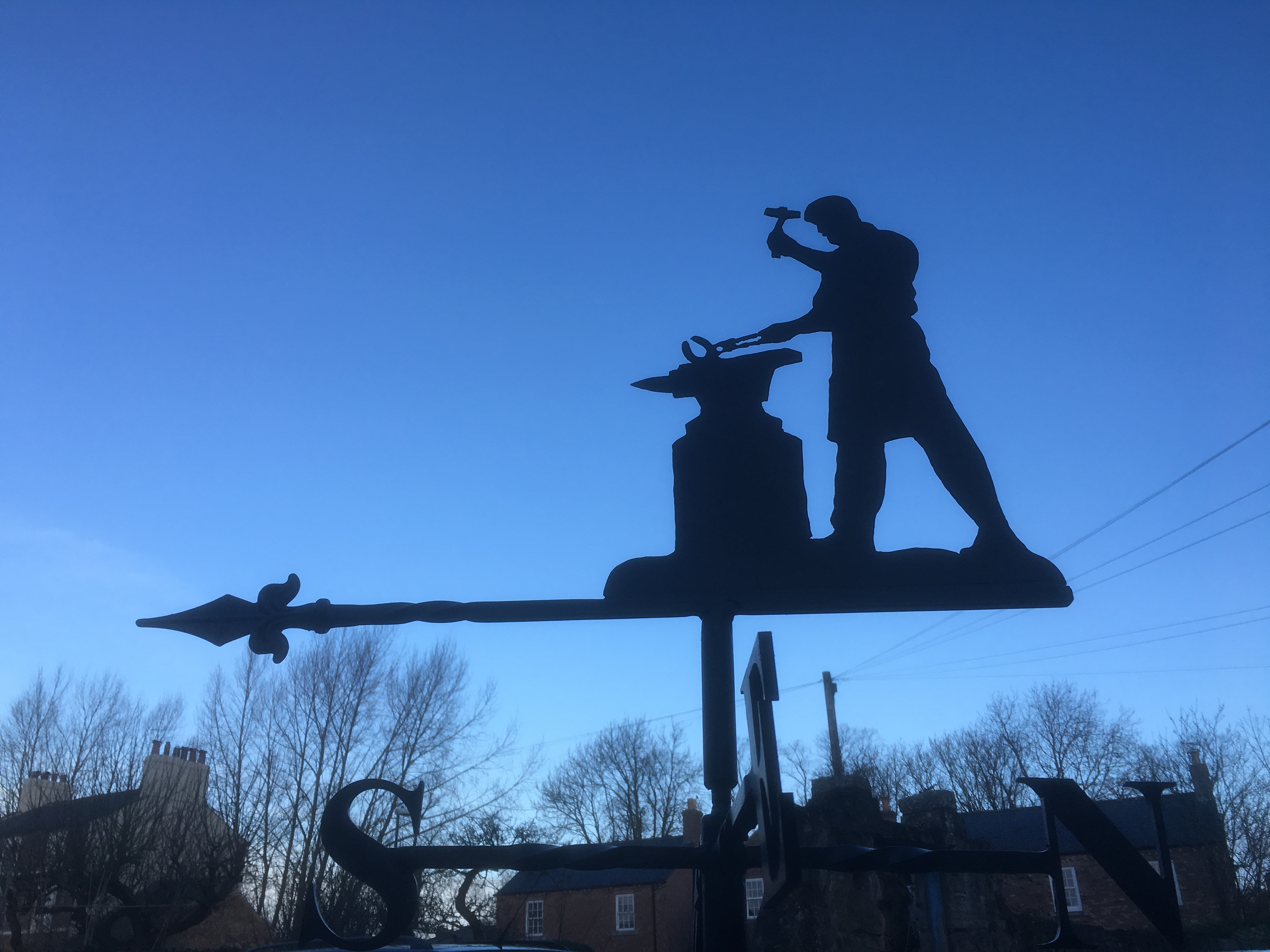 Blacksmith Weathervane - Chris Clarke Weathervanes Online UK